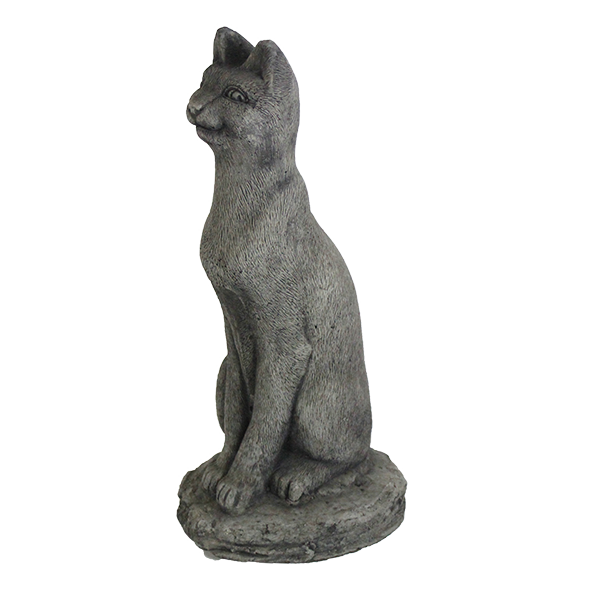 Tall Standing Cat Kitten Cement Statue Sculpture Home Yard Decor ...