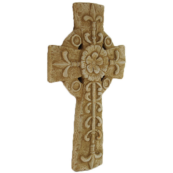 Rosette Cross Home and Garden Wall Plaque - Garden statuary in USA