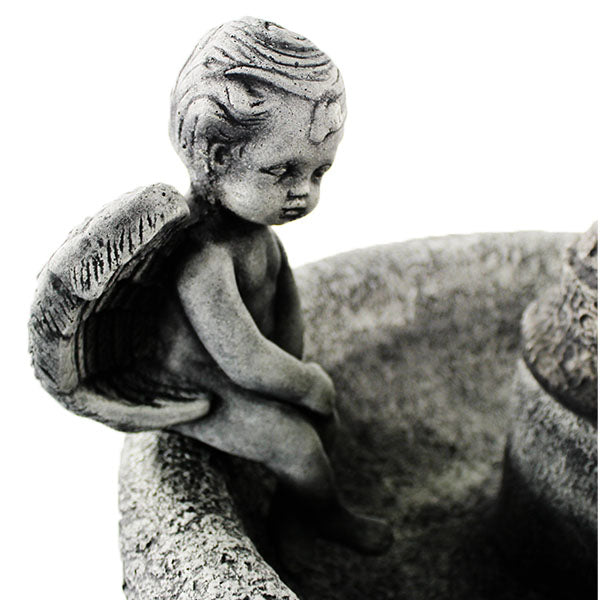 Two Tier Religious Water Feature W/angel statue-Cement Garden Fountain ...